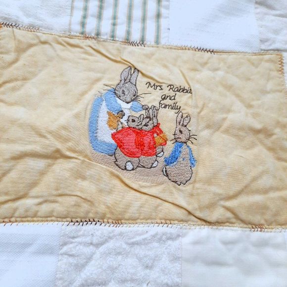 Bedding | Beatrix Potter Quilt Peter Rabbit Handmade Embroidered Baby ...